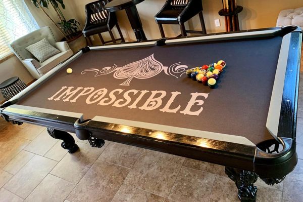 Custom Logo Pool Table Felt | Printed Billiard Cloth